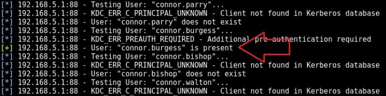 Kerberos Username Enumeration – Top 500 Common Usernames – Attack Debris